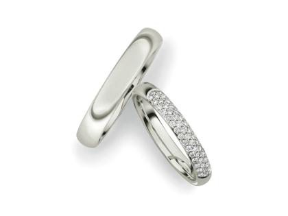 Max Kemper Trauring Paar Nr. 58 Weißgold mit Brillanten kaufen