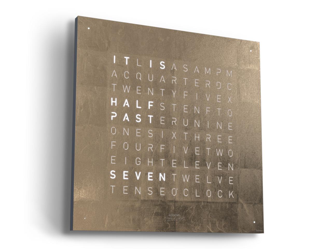 Qlocktwo by Biegert und Funk Earth 45 Universe Edition Moon Gold mit ...