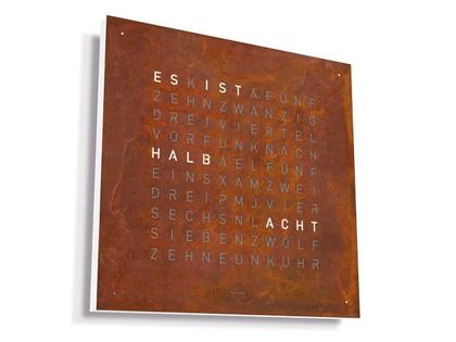 Qlocktwo by Biegert und Funk Earth 45 Creator's Edition Rust mit weiß ...